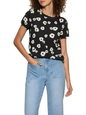 Sanctuary Printed T-shirt - Black Petite Blooms
