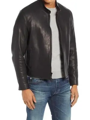 SCHOTT Leather Moto Jacket - Black