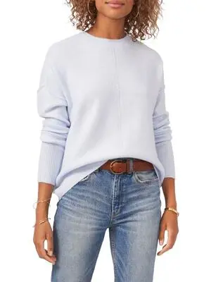 Vince Camuto Vince Camuto Exposed Seam Crewneck Sweater Frozen