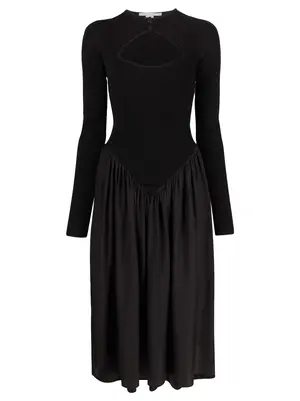Stella McCartney Panelled Midi Dress - Black