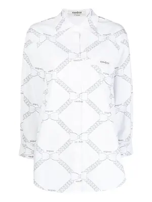 KIMHEKIM Chain-link Print Shirt - White