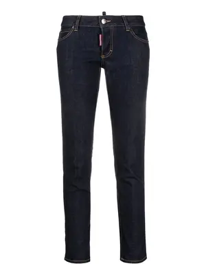 Dsquared2 Cropped Slim-fit Jeans - Blue