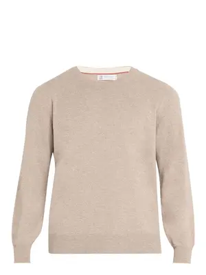 Brunello Cucinelli Cashmere Crewneck Sweater Medium Brown