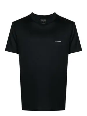 Emporio Armani Logo-print Short-sleeved T-shirt - Black