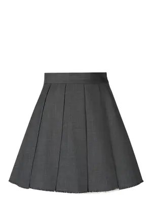 SHUSHU/TONG Pleated A-line Skirt - Grey