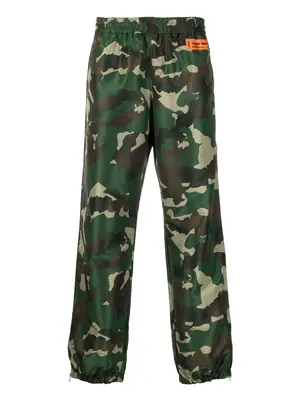 Heron Preston Camo Logo-patch Track-pants - Green
