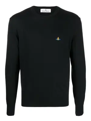 VIVIENNE WESTWOOD Orb-embroidered Jumper - Black