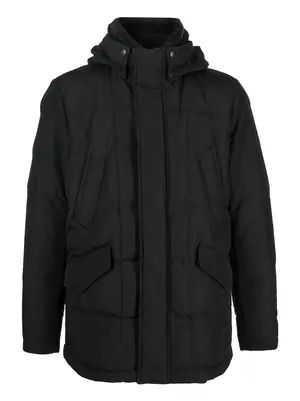 Woolrich Hooded Feather Down Coat - Black
