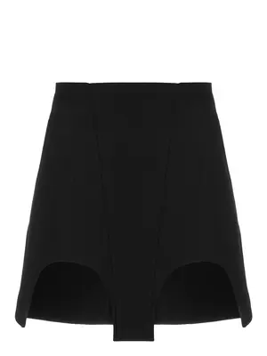 DION LEE Double Arch Miniskirt - Black