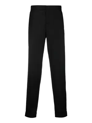 Balmain Mid-rise Straight-leg Trousers - Black
