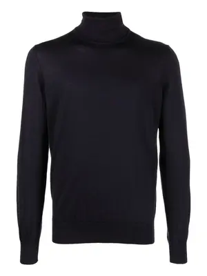 Zegna Roll-neck Jumper - Blue