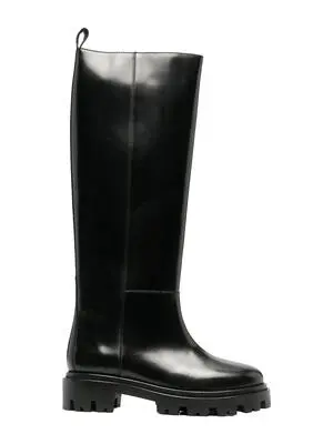 Isabel Marant Calf-length Leather Boots - Black