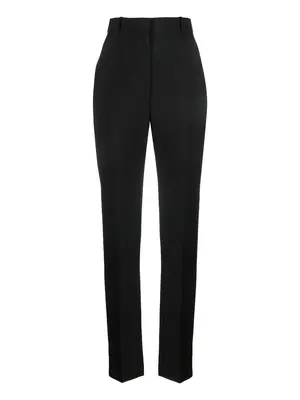 Alexander McQueen High-waisted Tailored Wool Trousers - Black