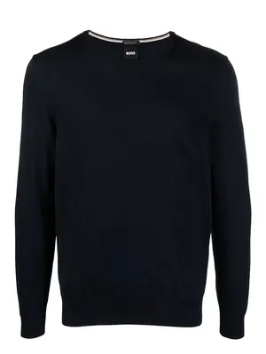 BOSS Crew Neck Pullover Sweater - Blue
