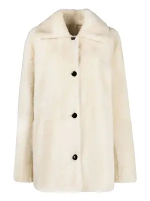 JIL SANDER Reversible Shearling Jacket - Neutrals