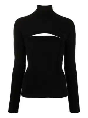 TOM FORD Cut-out Virgin Wool-blend Jumper - Black
