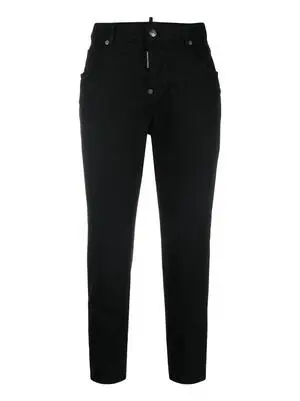 Dsquared2 Mid-rise Cropped Jeans - Black