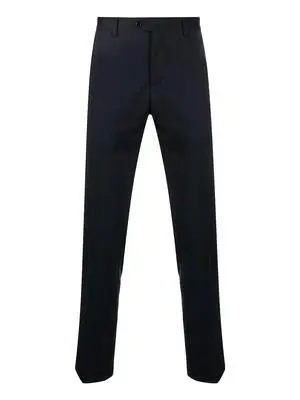 LARDINI Tailored Stretch-wool Trousers - Blue