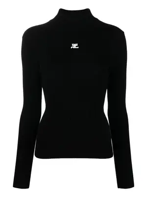 COURREGES Reedition Ribbed Sweater - Black