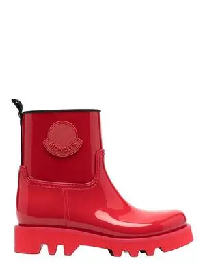 Moncler Logo-patch Ankle Boots - Red