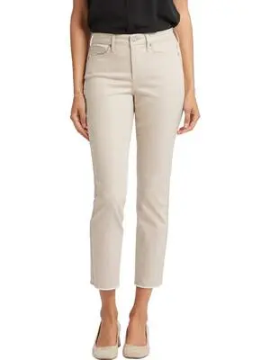 NYDJ Sheri Frayed Hem Slim Jeans - Feather