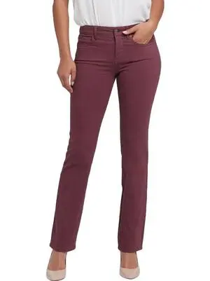 NYDJ NYDJ Marilyn Straight Leg Jeans Dark Cherry