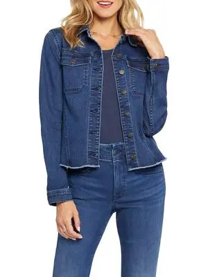 NYDJ NYDJ Frayed Hem Denim Trucker Jacket Rendezvous