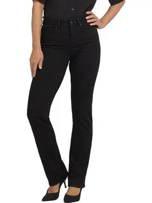 NYDJ Marilyn Straight Leg Jeans Black Rinse