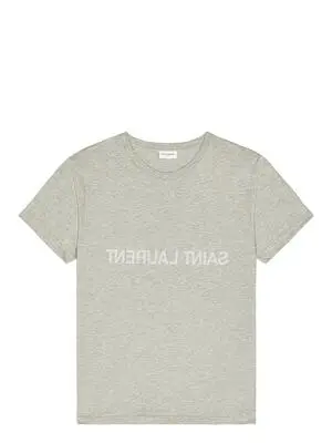 Saint Laurent Reverse T-shirt In Grey - Gris