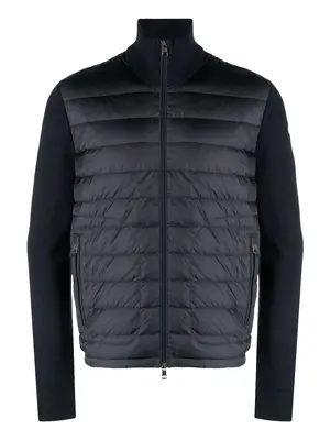 Moncler Padded-panel Zip-up Cardigan - Blue