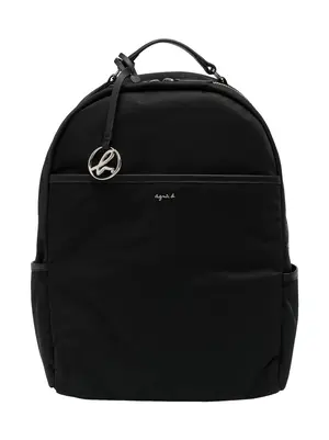 AGNÈS B. Logo-charm Zip-around Backpack - Black