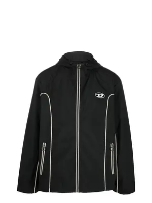 DIESEL J-hives Logo-appliqué Windbreaker - Black