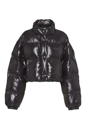 Prada Re-nylon Convertible Down Jacket - Black