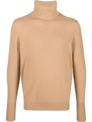 BALLANTYNE Roll-neck Fine Knit Jumper - Neutrals
