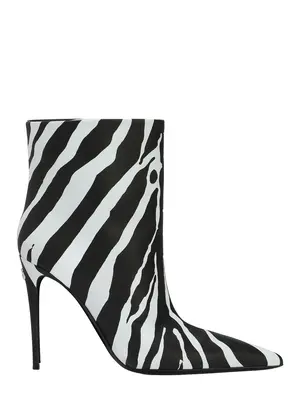 Dolce & Gabbana Zebra-print Ankle Boots - Black