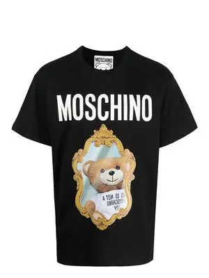 Moschino Mirror Teddy Logo T-shirt - Black