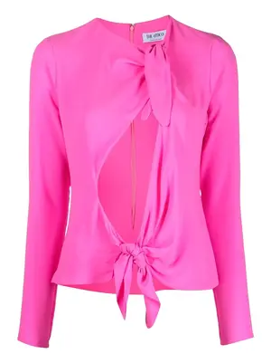 Attico Zelda Tie-front Blouse - Pink