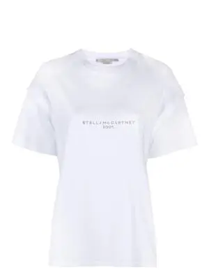 Stella McCartney Sequin-embellished Logo T-shirt - White