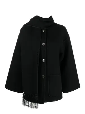 TOTEME Embroidered Scarf Jacket - Black