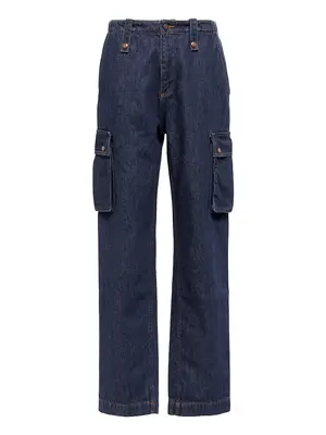 Magda Butrym Mid-rise Straight Jeans - Blue