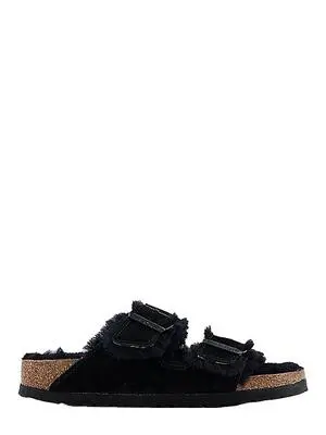 BIRKENSTOCK Arizona Shearling And Suede Sandals
