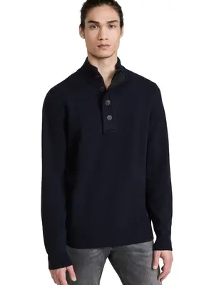 BARBOUR Barbour Elbow Patch Button Sweater