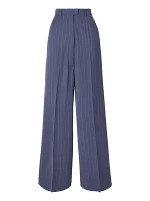 Acne Studios Pinstriped Wide-leg Pants - Blue