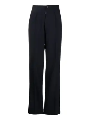 MAISON MARGIELA Herringbone Wool Trousers - Blue