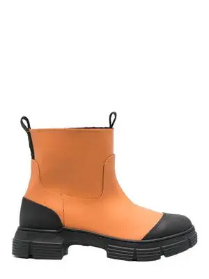 GANNI 55mm Chunky Slip-on Boots - Orange