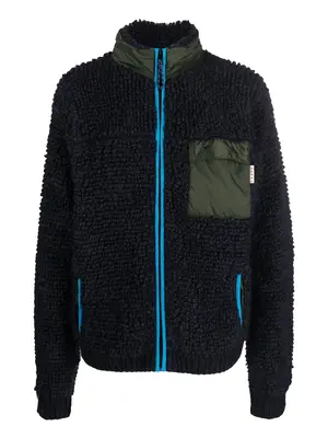 Marni Knitted Zip-up Cardigan - Blue