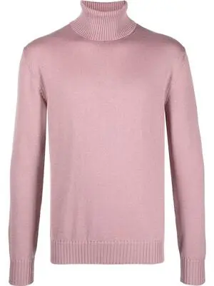 BALLANTYNE Ballantyne Roll-Neck Wool Jumper Pink