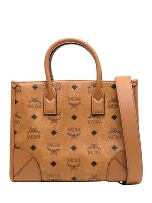 Mcm München Small Tote Bag - Brown