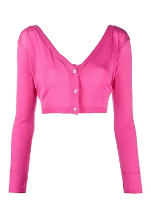 Jacquemus Cropped Button-fastening Cardigan - Pink
