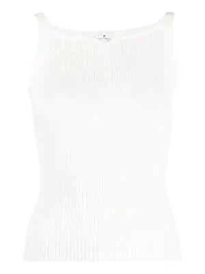 COURREGES Ribbed-Knit Vest Top